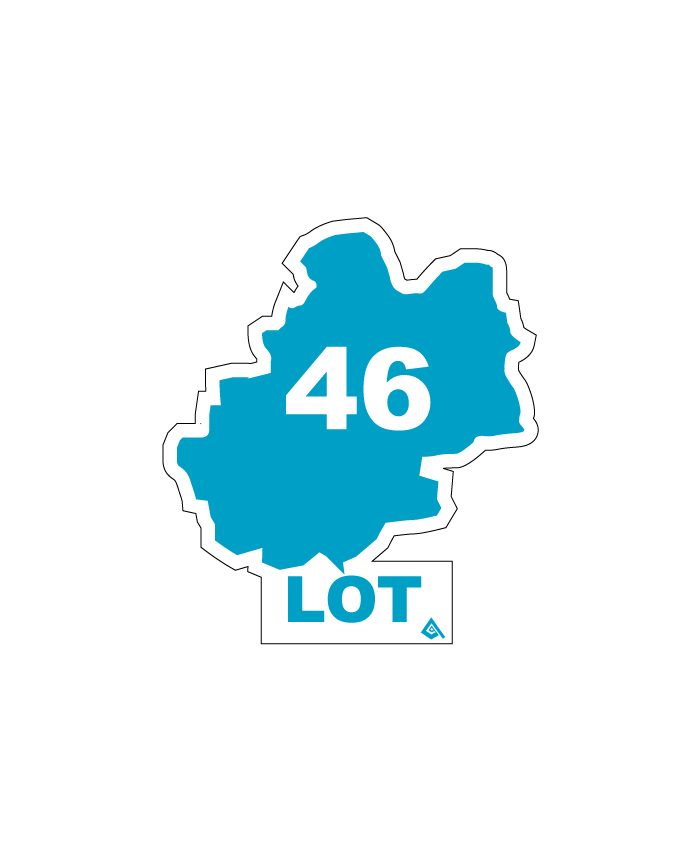 Autocollant 46 département du Lot - Autosignalétique